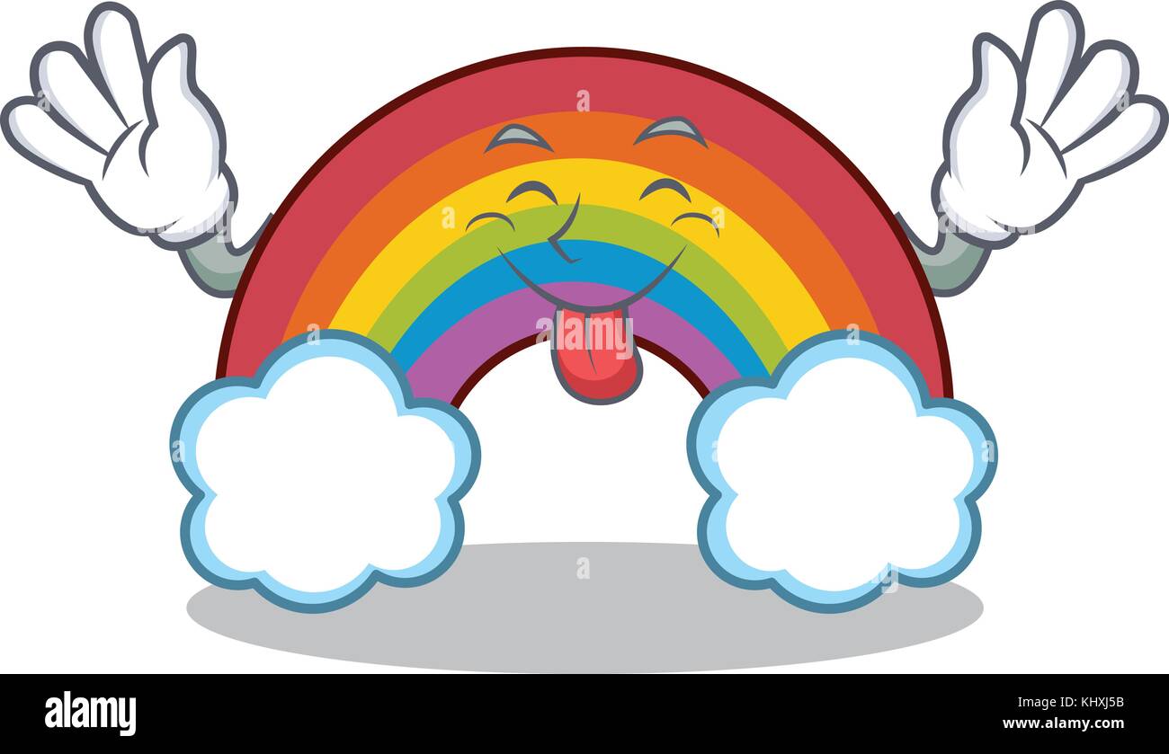 Tongue out colorful rainbow character cartoon Stock Vector Image & Art ...