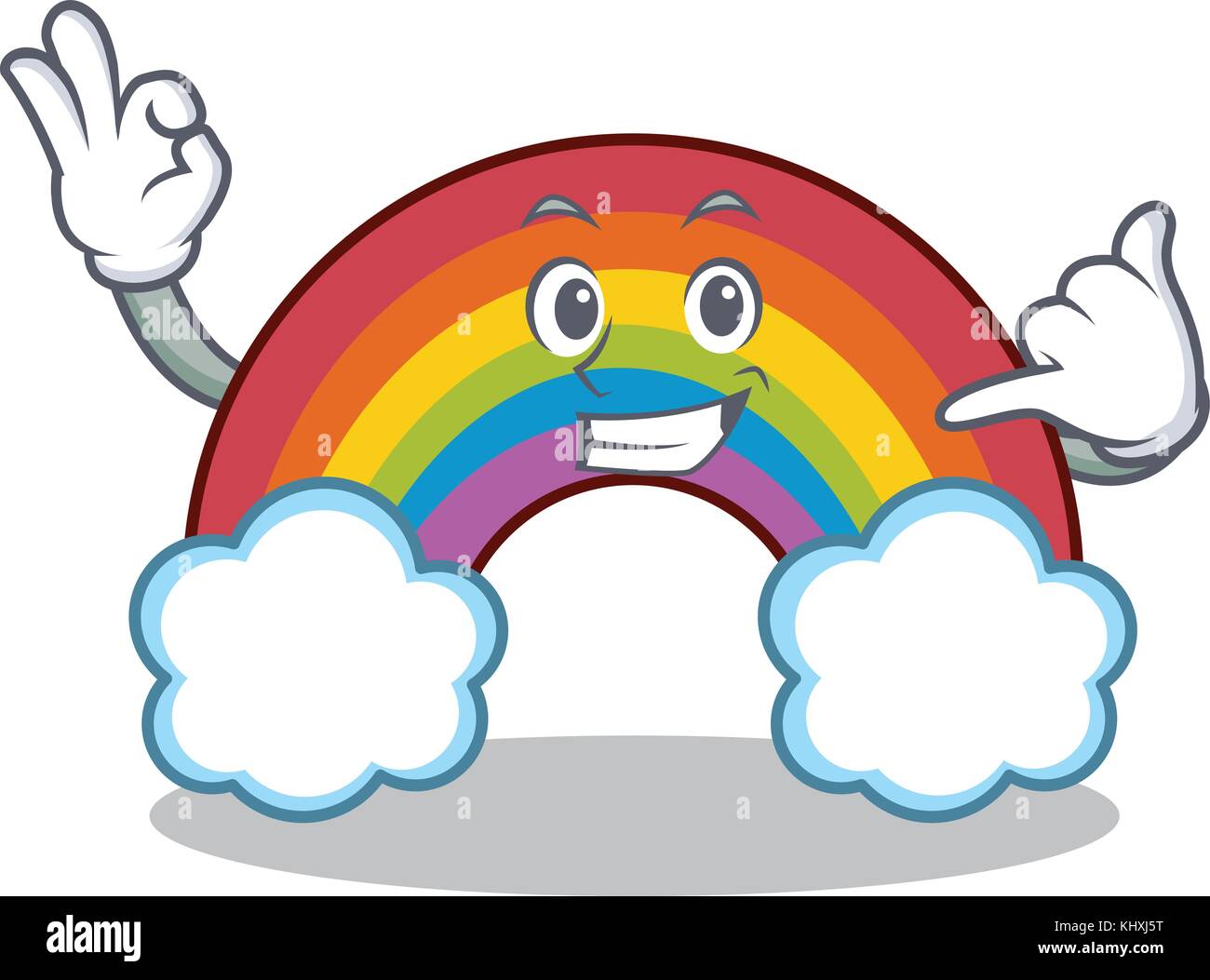 Call me colorful rainbow character cartoon Stock Vector Image & Art - Alamy