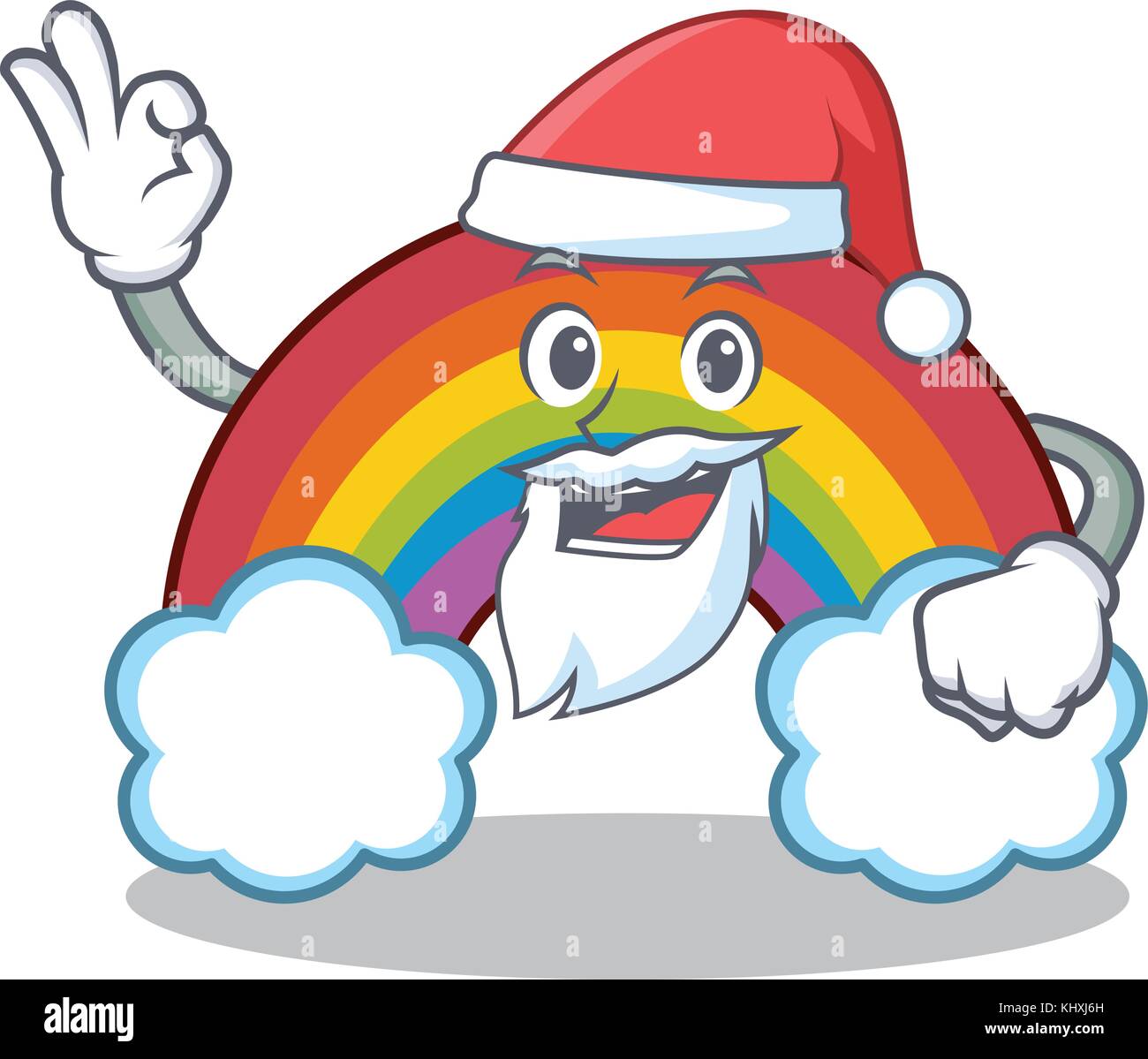 Santa colorful rainbow character cartoon Stock Vector Image & Art - Alamy