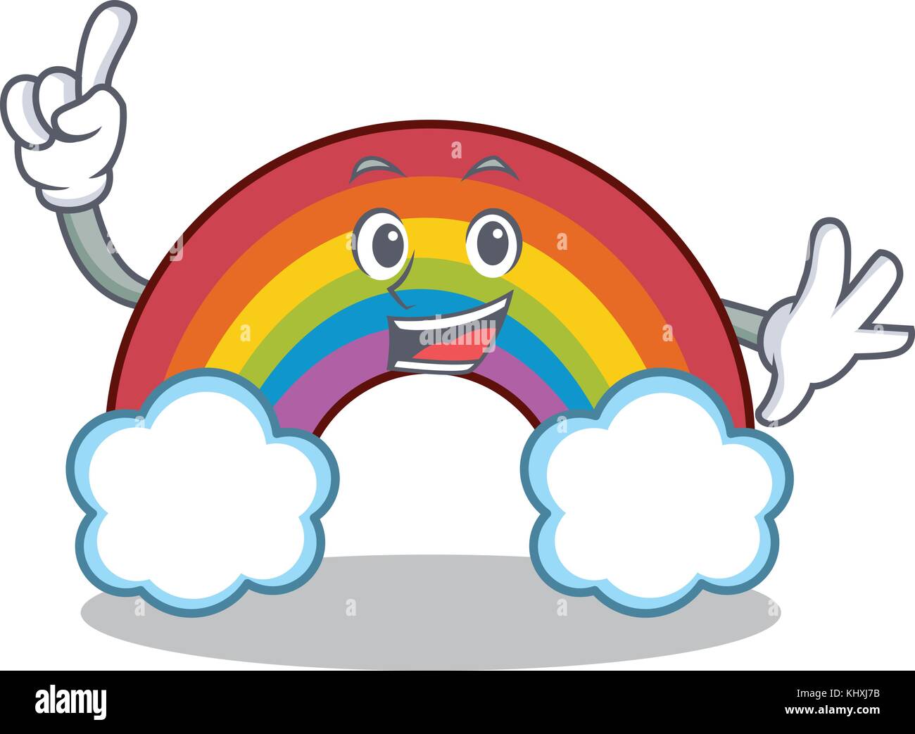 Finger colorful rainbow character cartoon Stock Vector Image & Art - Alamy