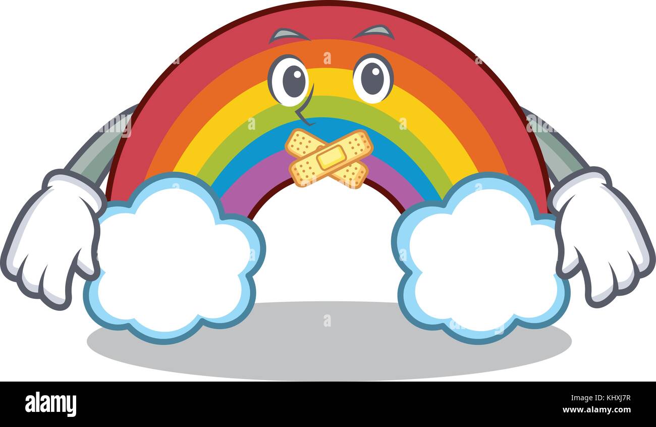 Silent colorful rainbow character cartoon Stock Vector Image & Art - Alamy