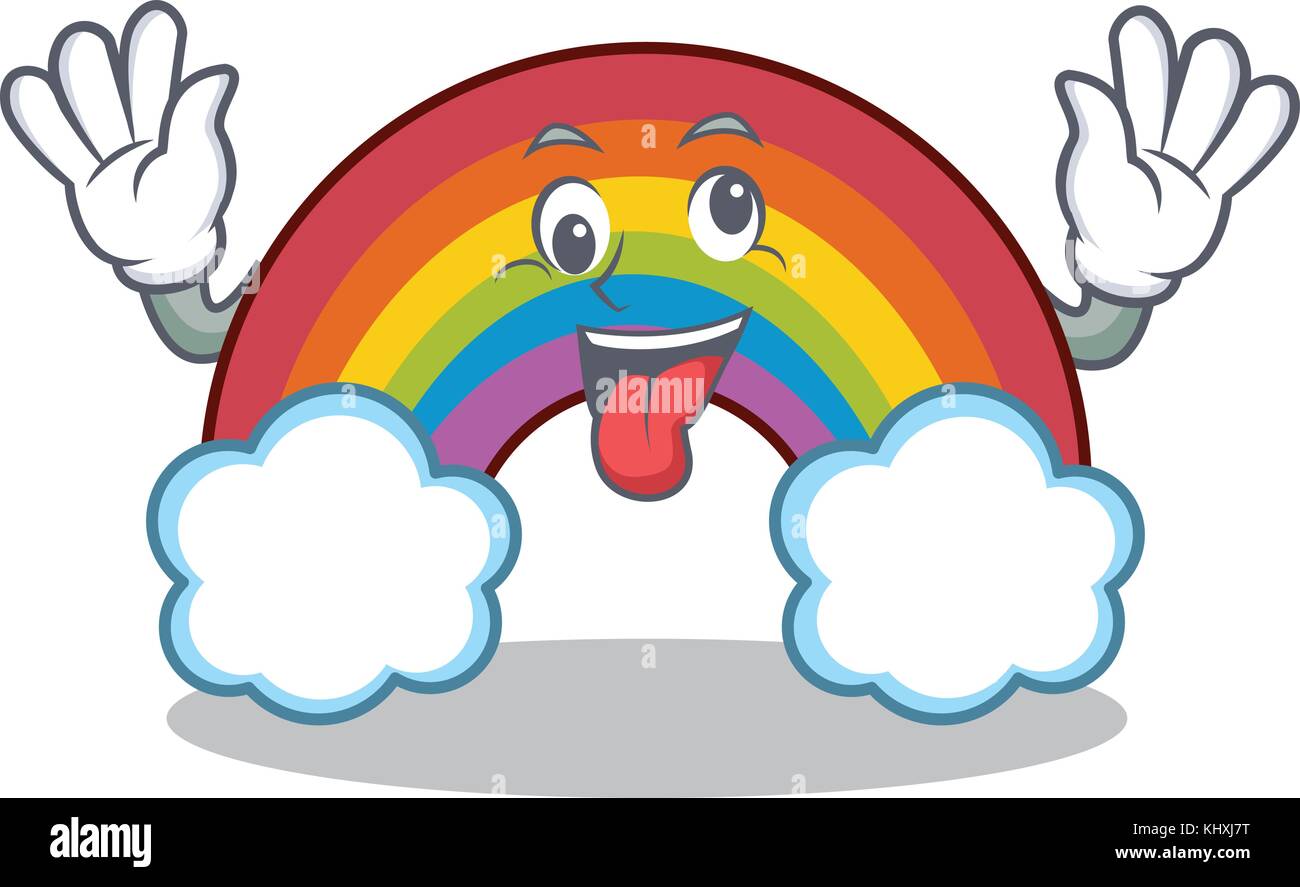 Crazy colorful rainbow character cartoon Stock Vector Image & Art - Alamy