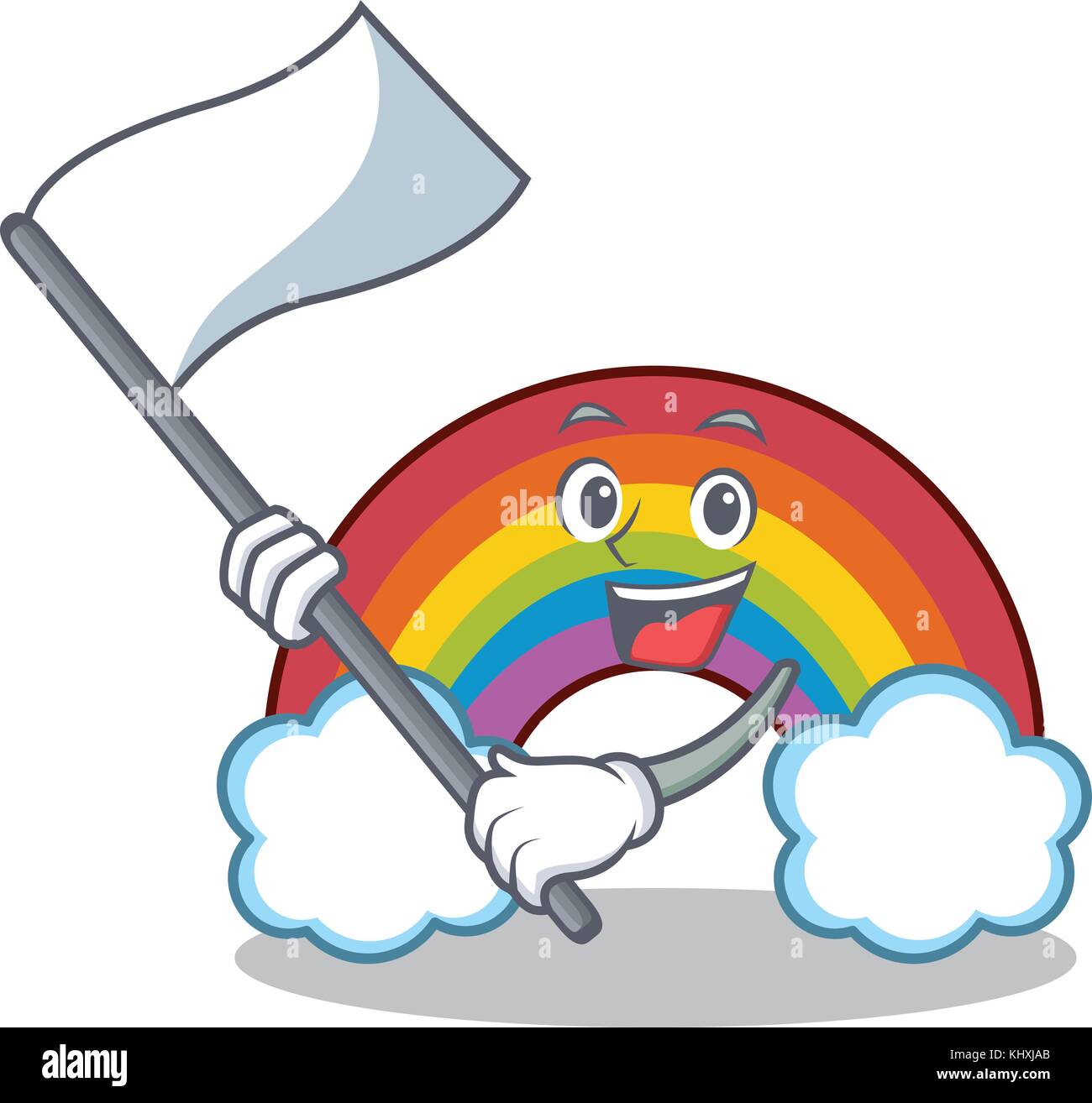 With flag colorful rainbow character cartoon Stock Vector Image & Art ...