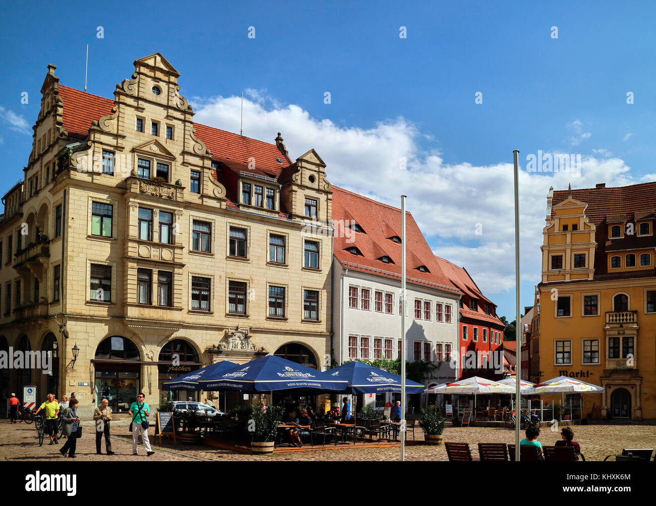 Europe, Germany, Saxony, Meissen, the old town, the market square. This ...