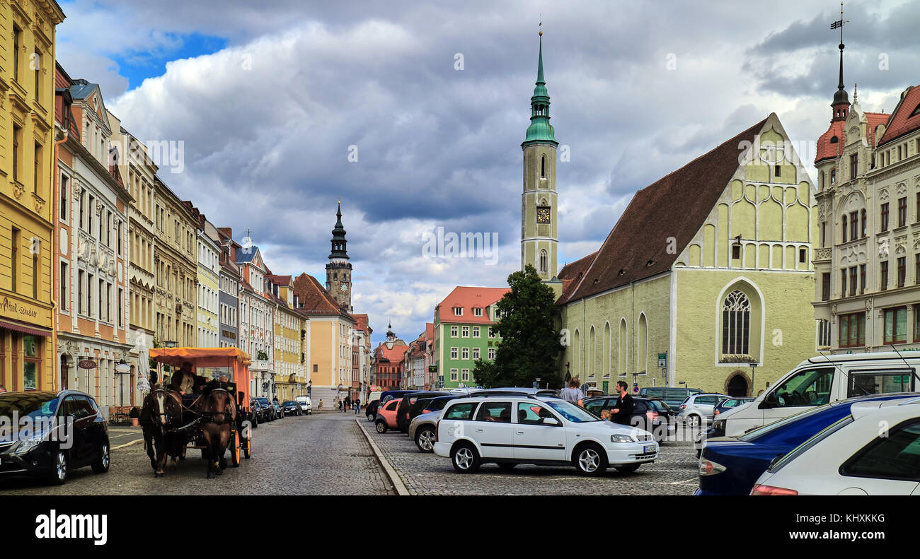 Europe, Germany, Saxony, Görlitz, The old town, The Ober Markt square ...