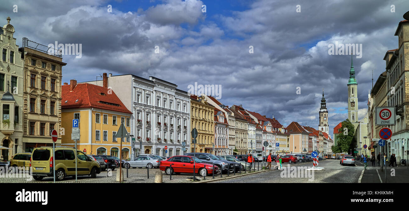 Europe, Germany, Saxony, Görlitz, The old town, The Ober Markt square ...