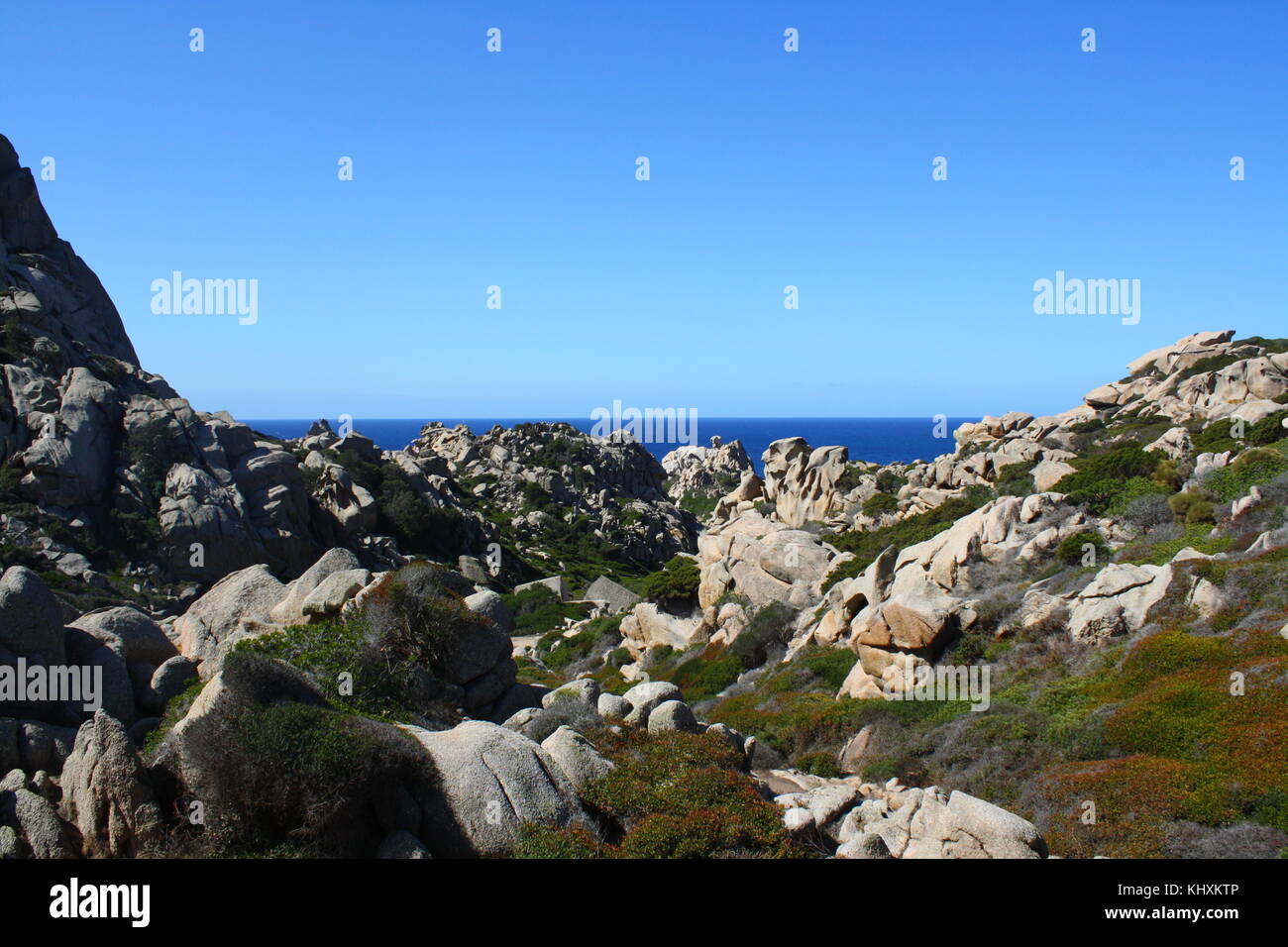 Unique geological rock formations at Capo Testa in Sardinia Stock Photo ...