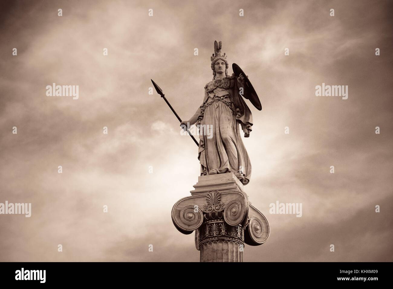 Athena statue in Athens, Greece Stock Photo - Alamy
