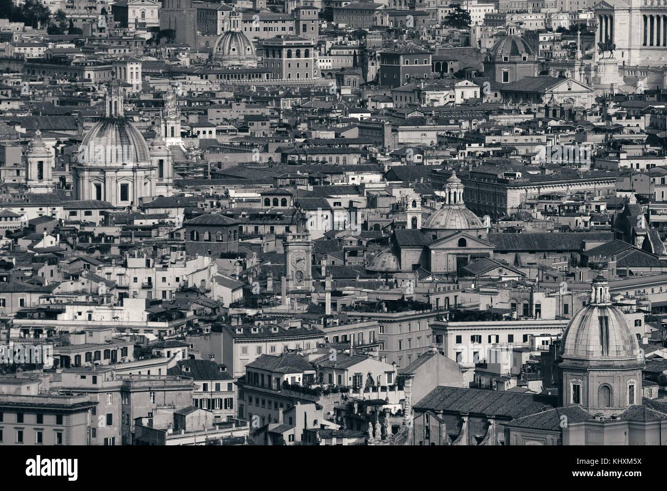 Rome city historical architecture background view from top of St. Peter ...
