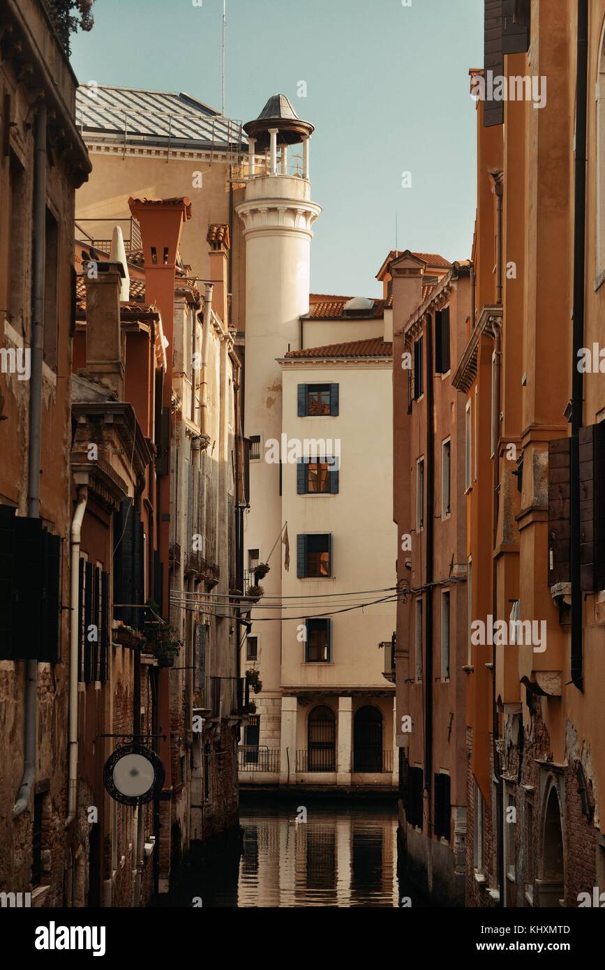Venice canal view with historical buildings. Italy Stock Photo - Alamy