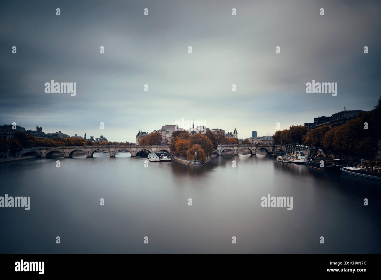 Paris city view over river Seine Stock Photo - Alamy