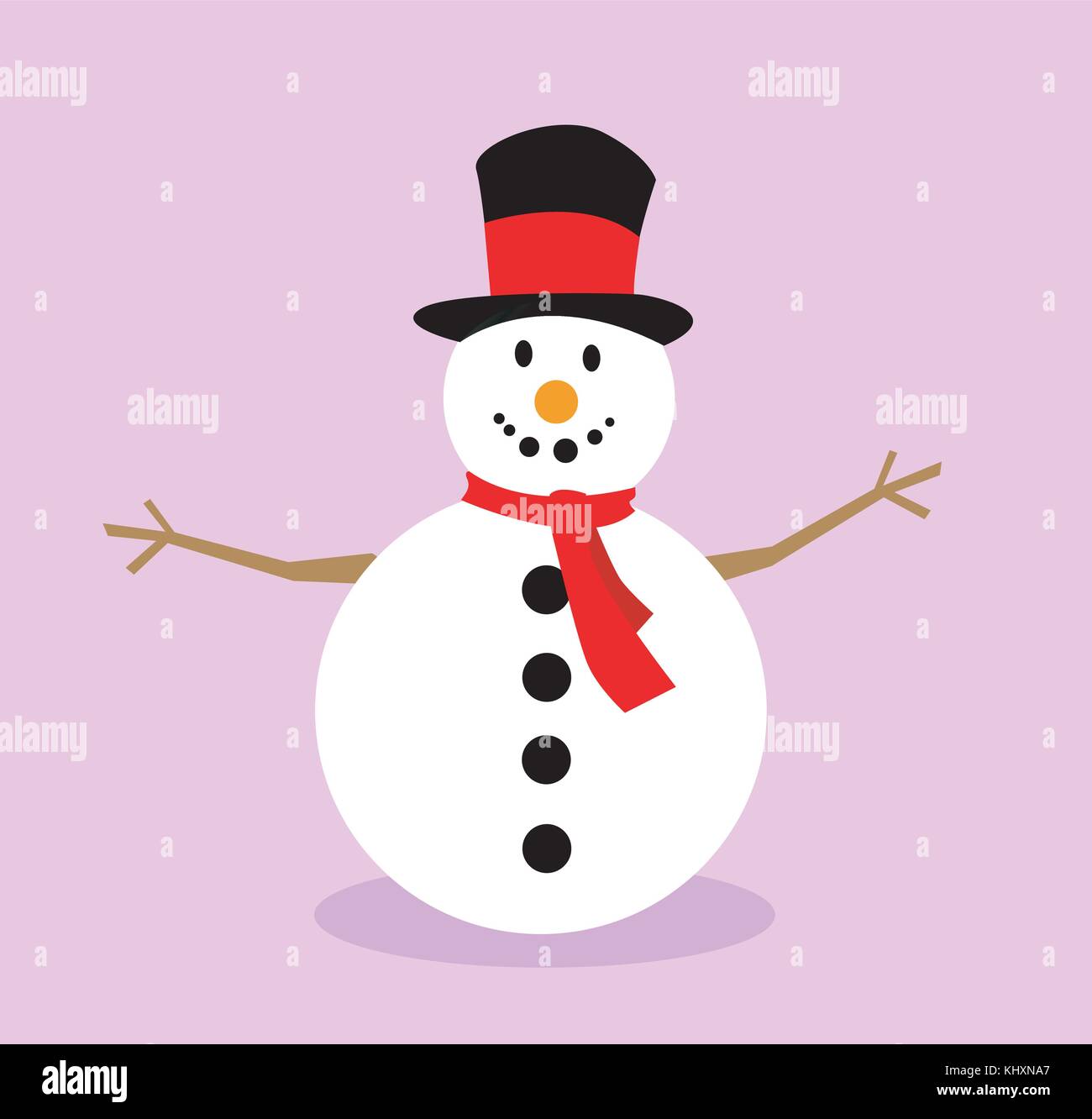 Snowman vector illustration Stock Vector Image & Art - Alamy