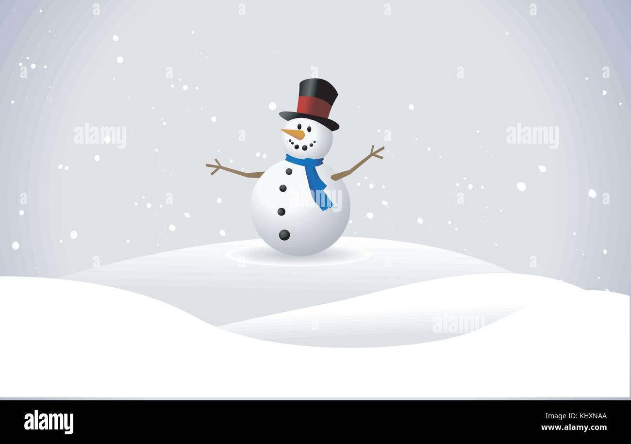 Snowman vector illustration Stock Vector Image & Art - Alamy