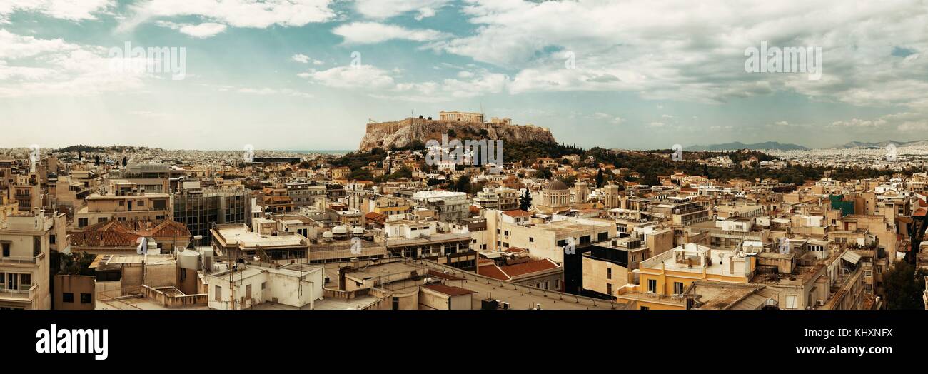 Athens skyline rooftop view panorama, Greece Stock Photo - Alamy