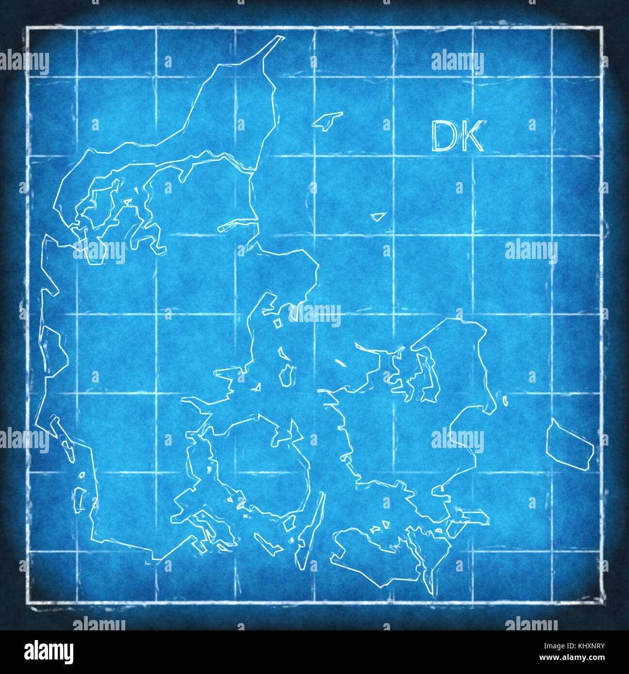 Denmark map silhouette blue hi-res stock photography and images - Alamy
