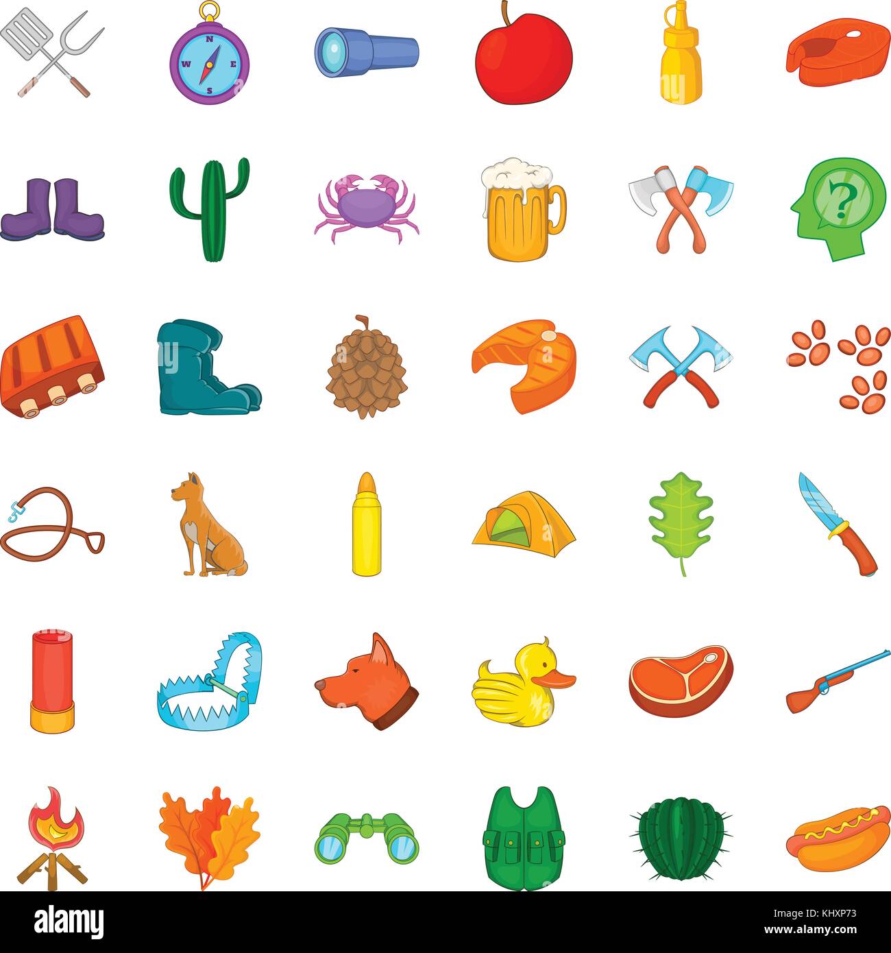 Hunting icons set, cartoon style Stock Vector Image & Art - Alamy