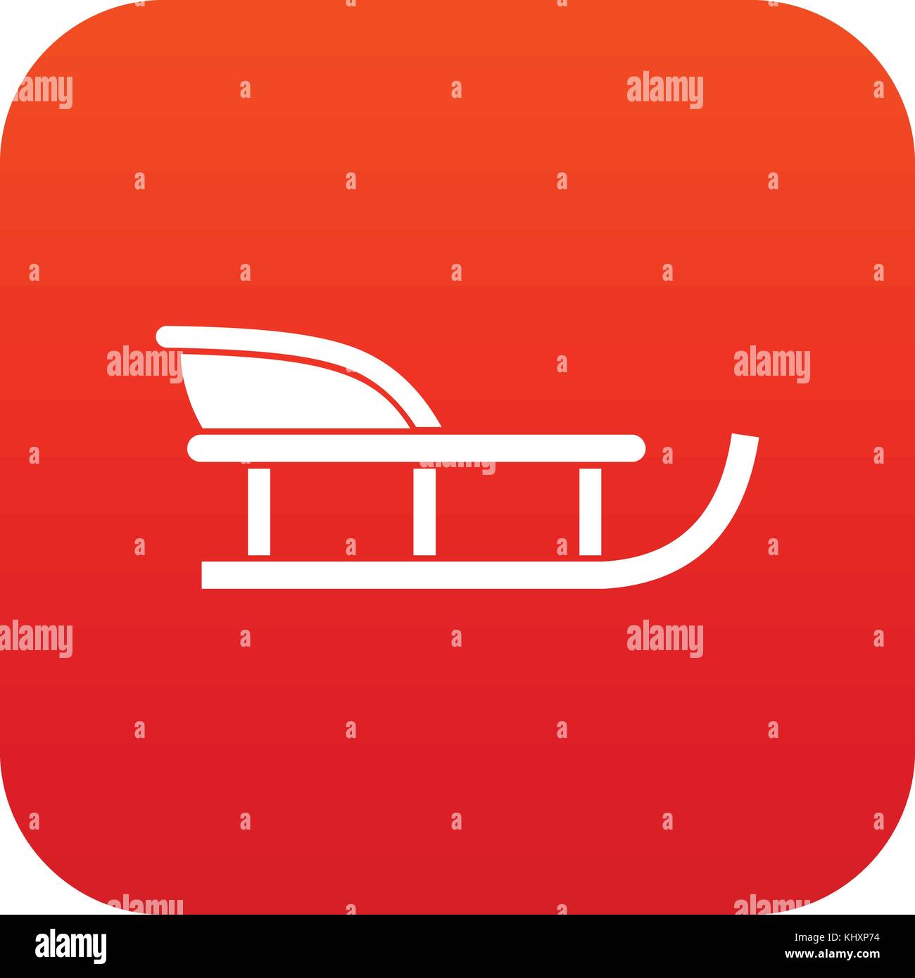 Sled icon digital red Stock Vector Image & Art - Alamy