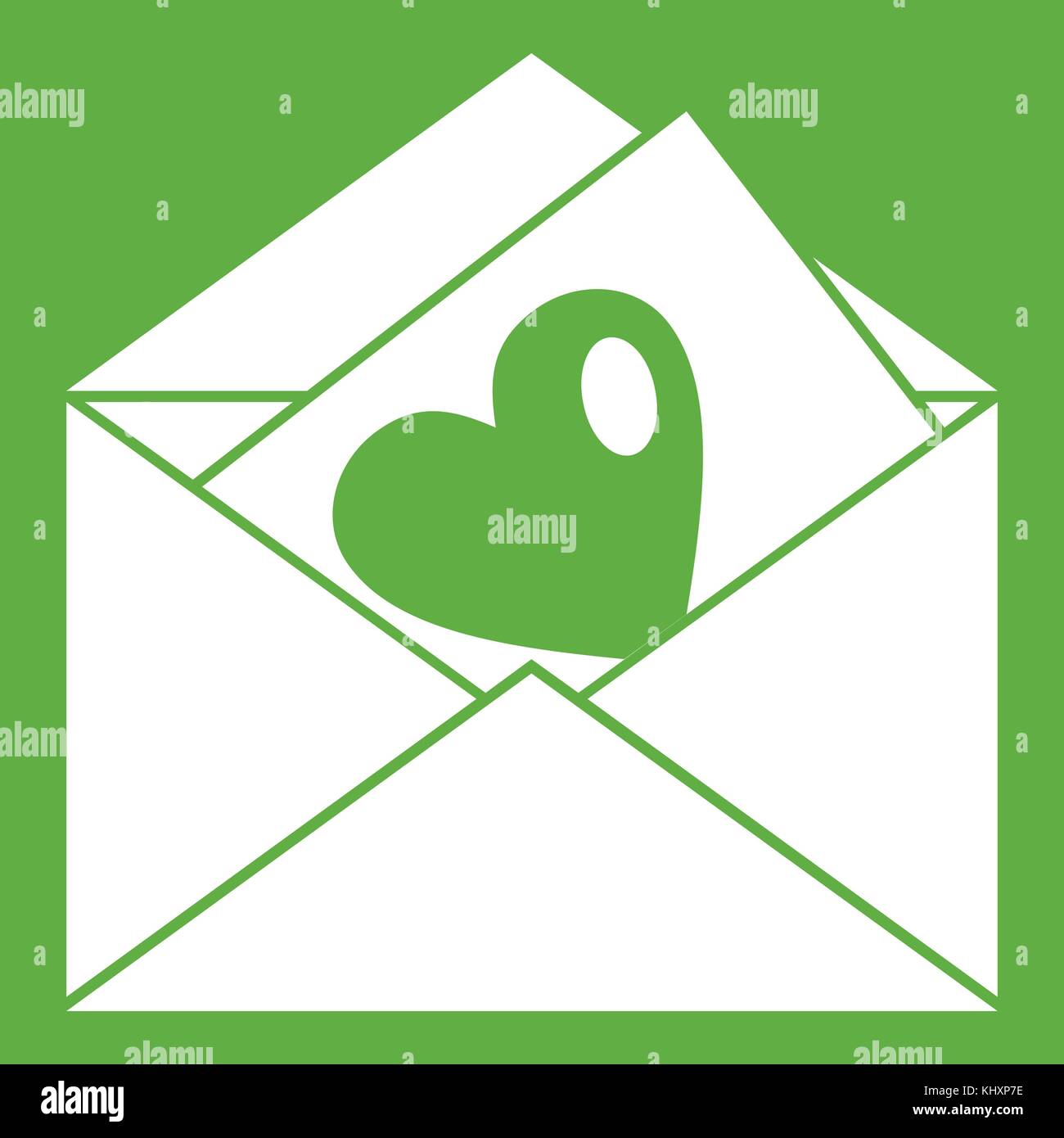 Vintage envelopes and heart icon green Stock Vector Image & Art - Alamy