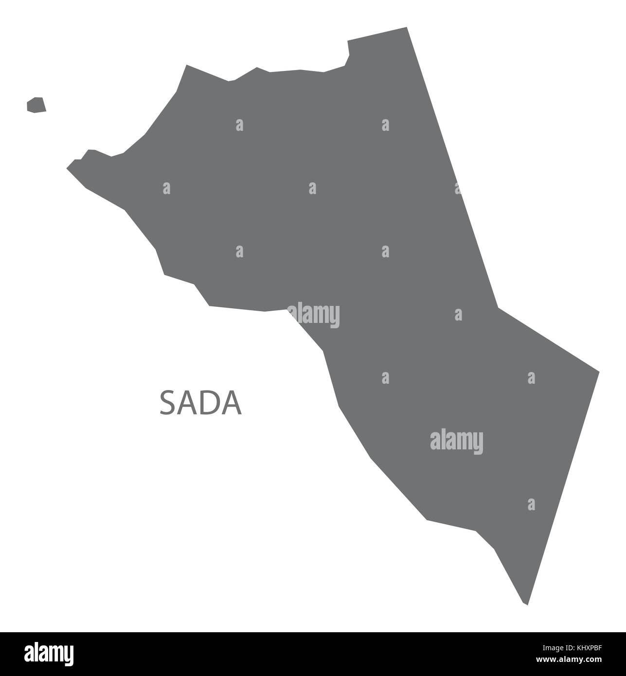 Sada map of Mayotte grey illustration silhouette shape Stock Vector ...