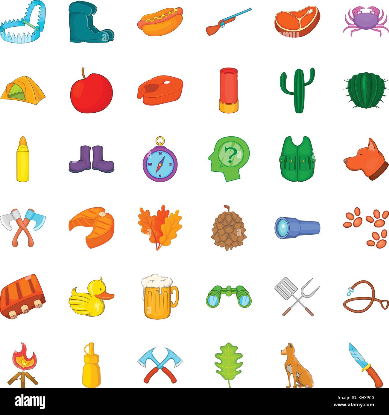 Apple icons set, cartoon style Stock Vector Image & Art - Alamy