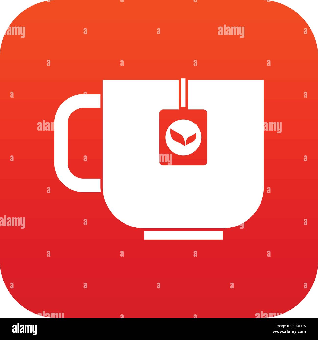 Cup of tea icon digital red Stock Vector Image & Art - Alamy