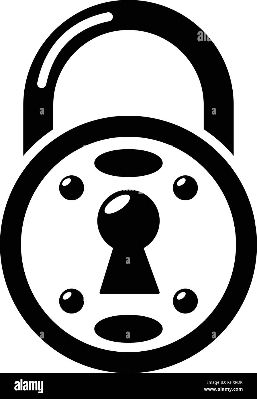 Lock icon, simple black style Stock Vector Image & Art - Alamy