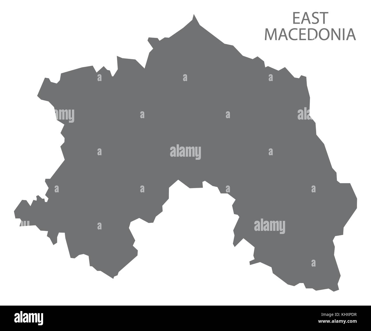 East Macedonia map of Macedonia grey illustration silhouette shape ...