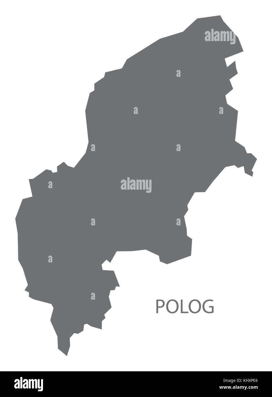 Polog map of Macedonia grey illustration silhouette shape Stock Vector ...