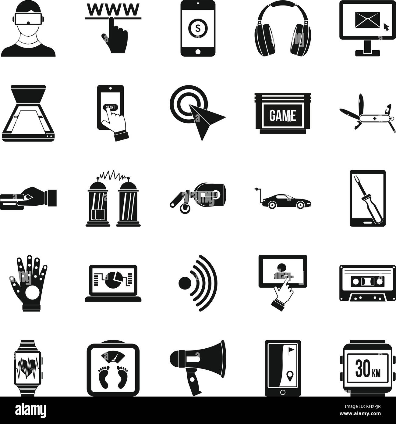 Adjustment icons set, simple style Stock Vector Image & Art - Alamy