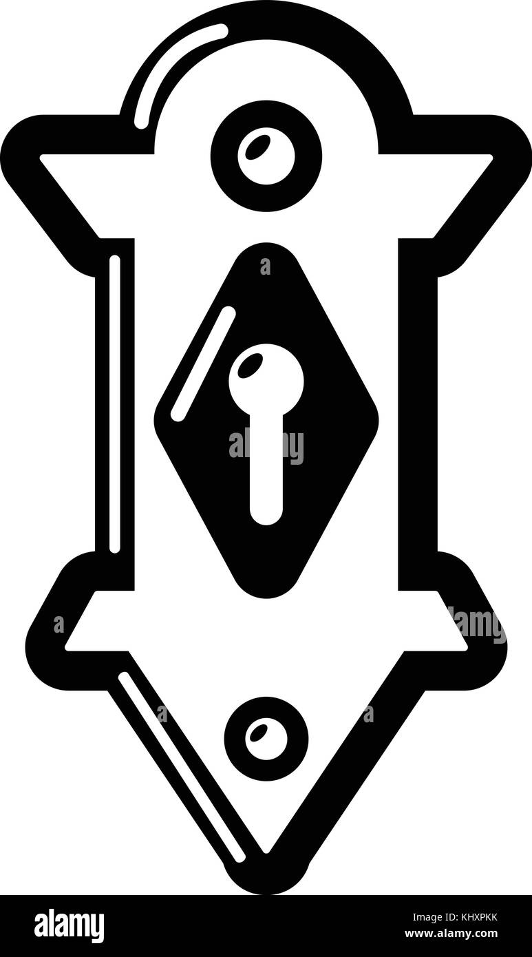 Lock door icon, simple black style Stock Vector Image & Art - Alamy