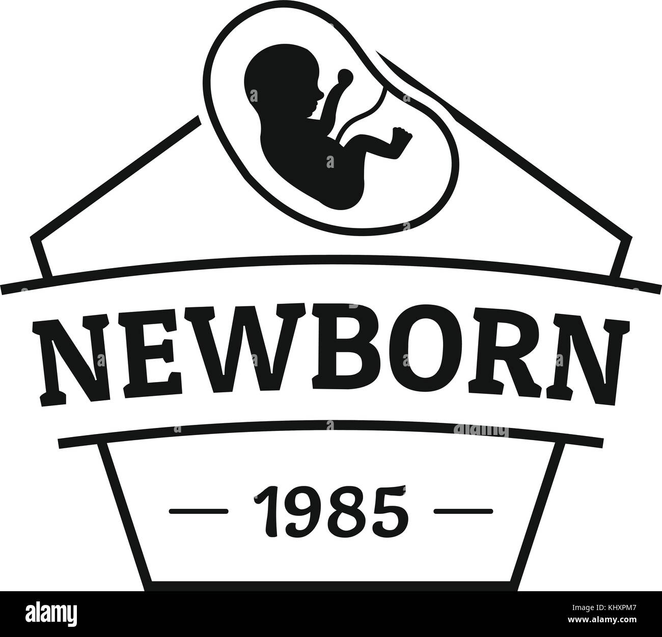 Newborn logo, simple black style Stock Vector Image & Art - Alamy