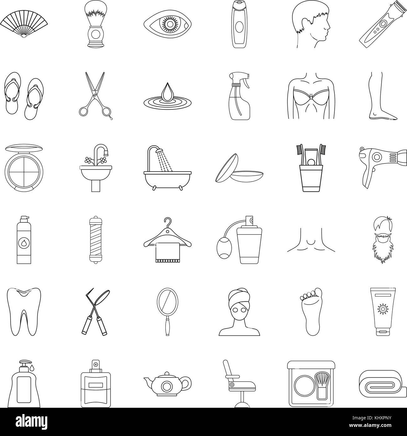 Hygiene icons set, outline style Stock Vector Image & Art - Alamy