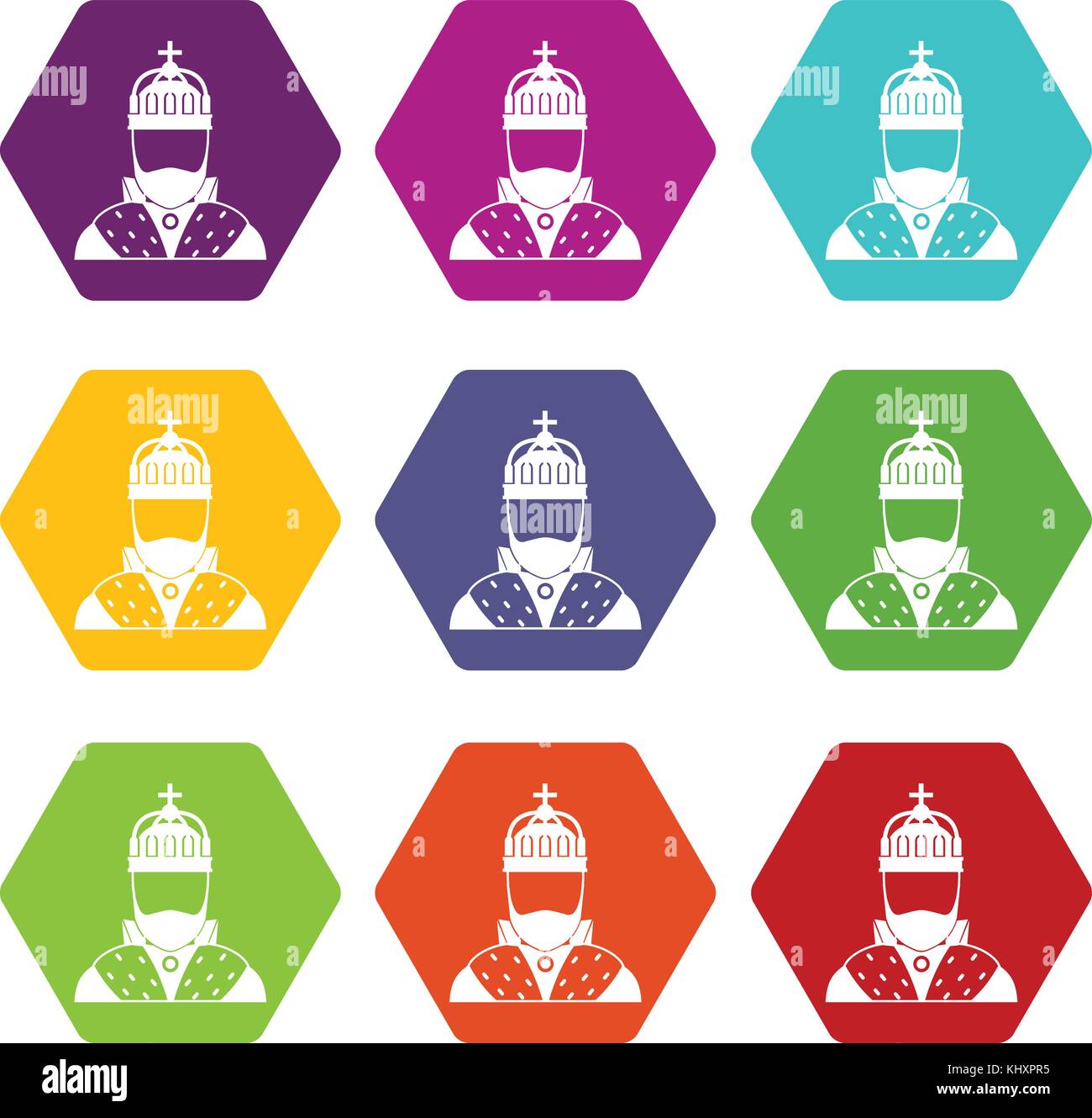 King icon set color hexahedron Stock Vector Image & Art - Alamy
