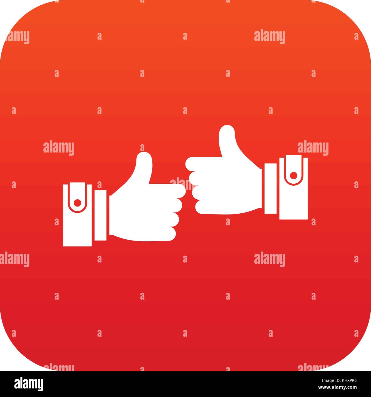 Male hands showing Ok sign icon digital red Stock Vector Image & Art ...