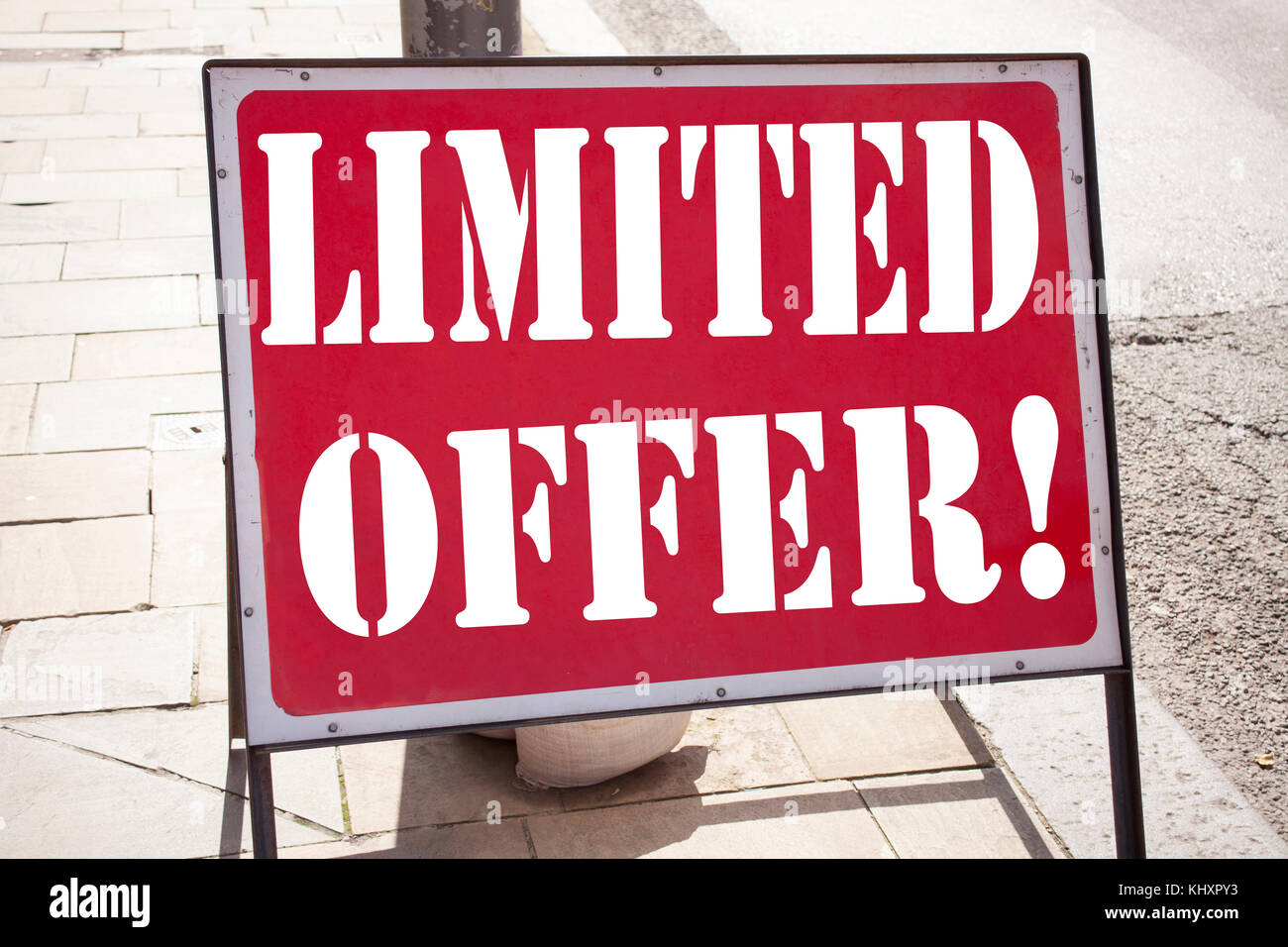 Conceptual hand writing text caption inspiration showing Limited Offer ...