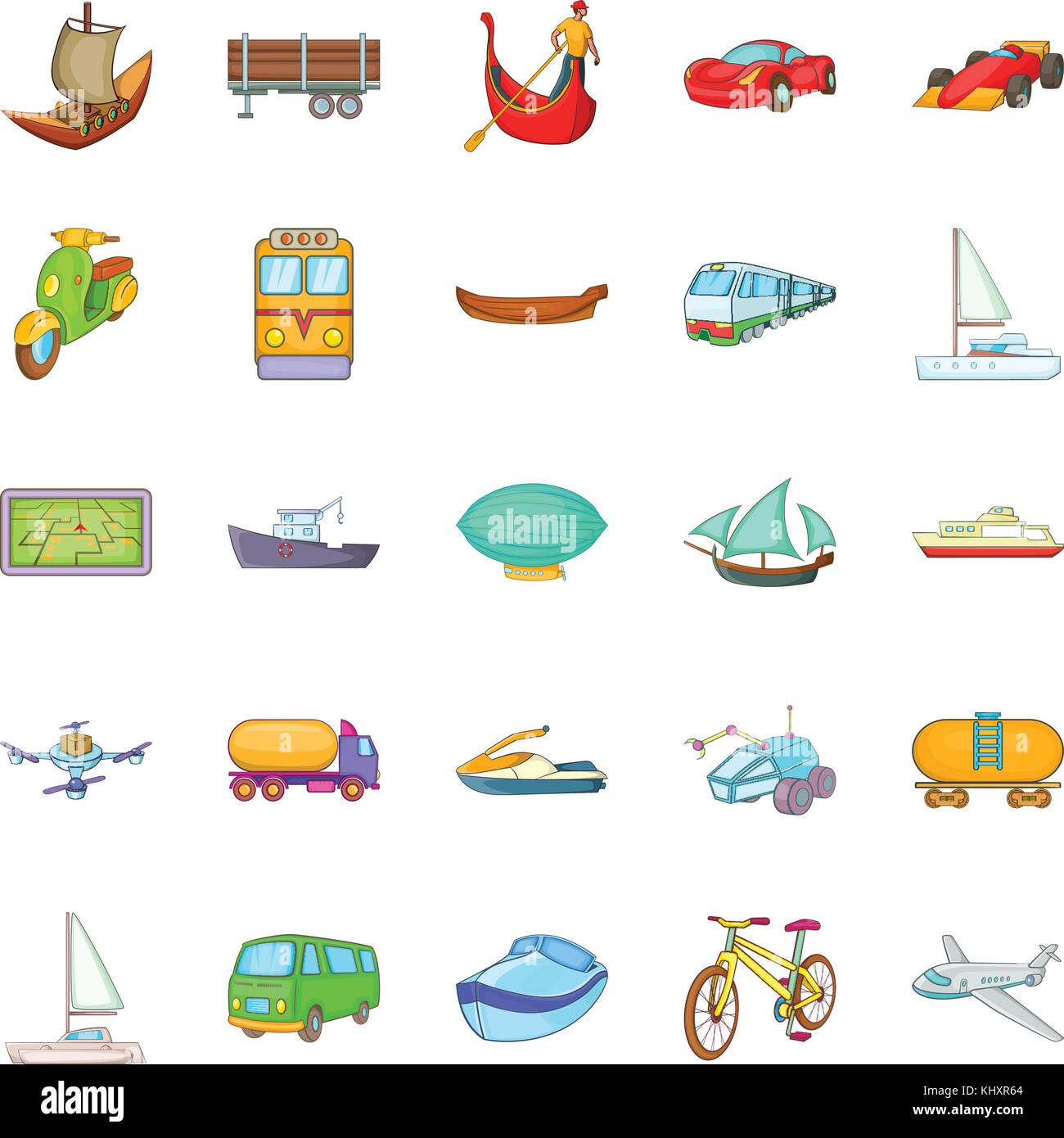 Changing world icons set, cartoon style Stock Vector Image & Art - Alamy