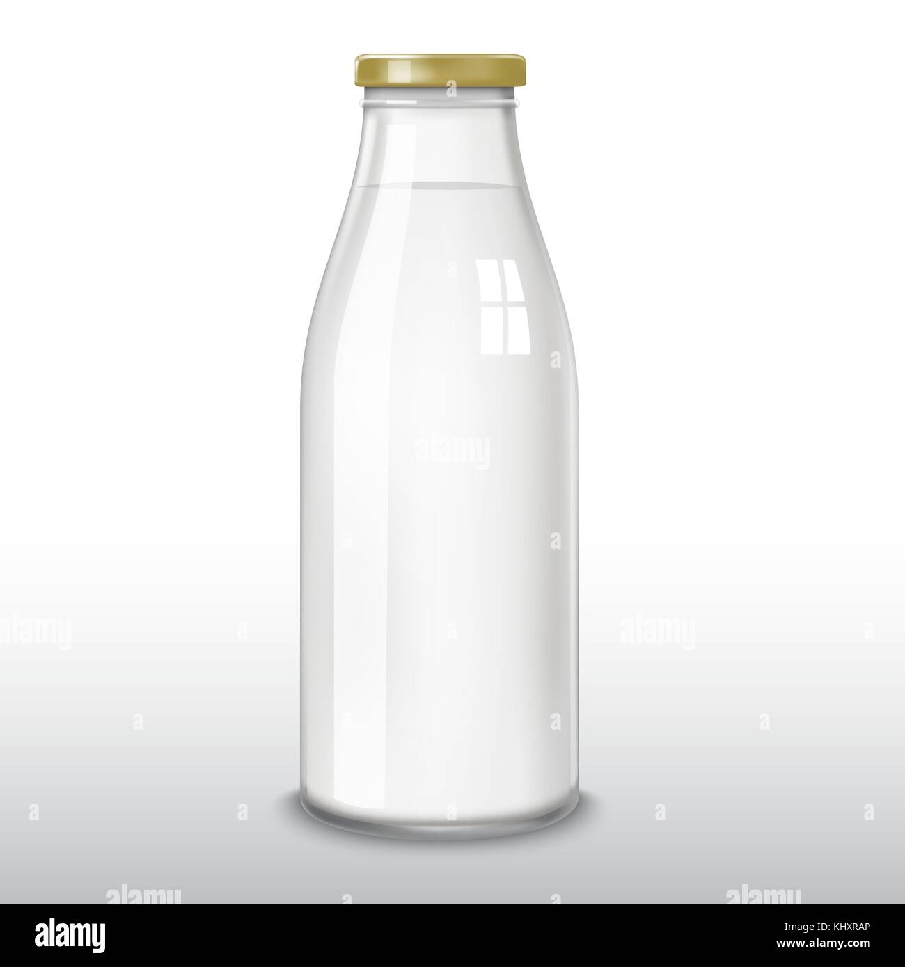 Traditional glass milk bottle. EPS-10 Stock Vector Image & Art - Alamy