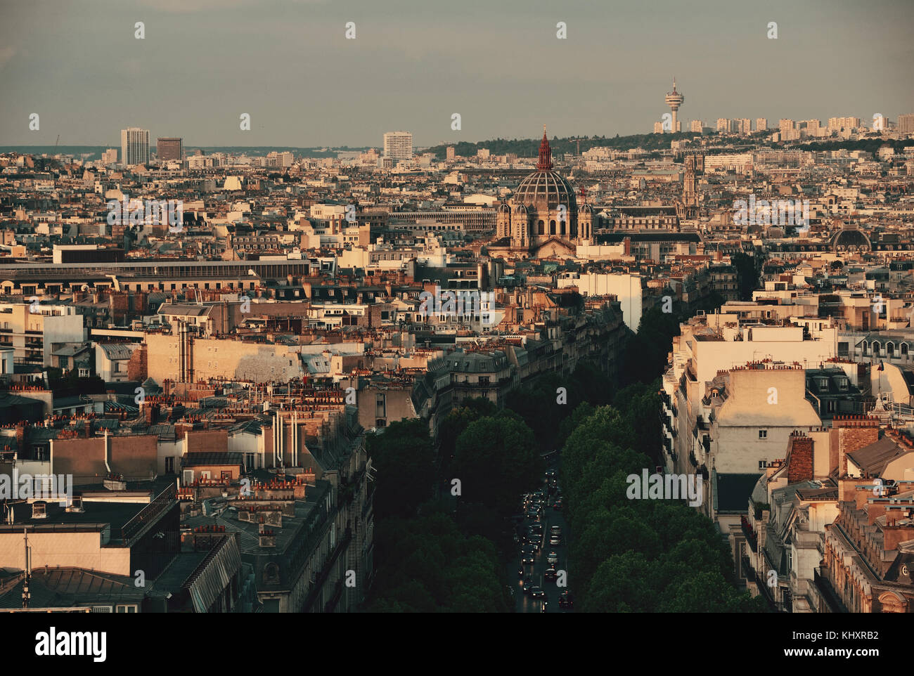 Paris rooftop view of the city skyline in France Stock Photo - Alamy