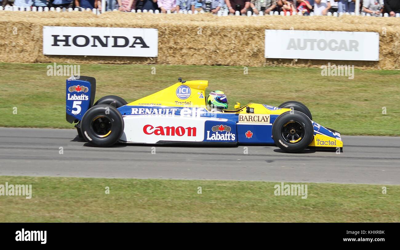 1990 Williams Renault FW13B at Goodwood Festival of Speed 2015 Stock ...