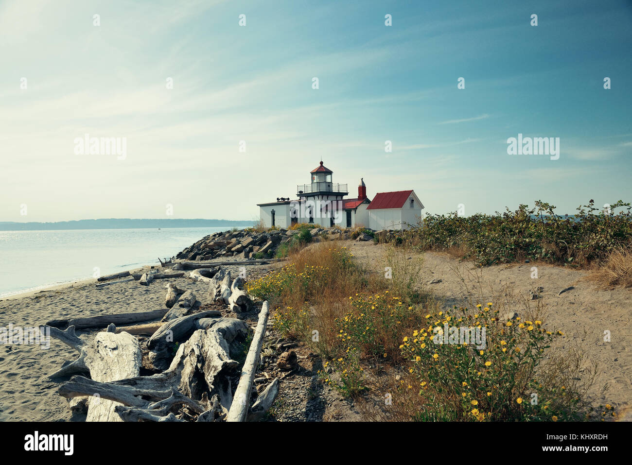 West point lighthouse in Seattle, WA Stock Photo - Alamy