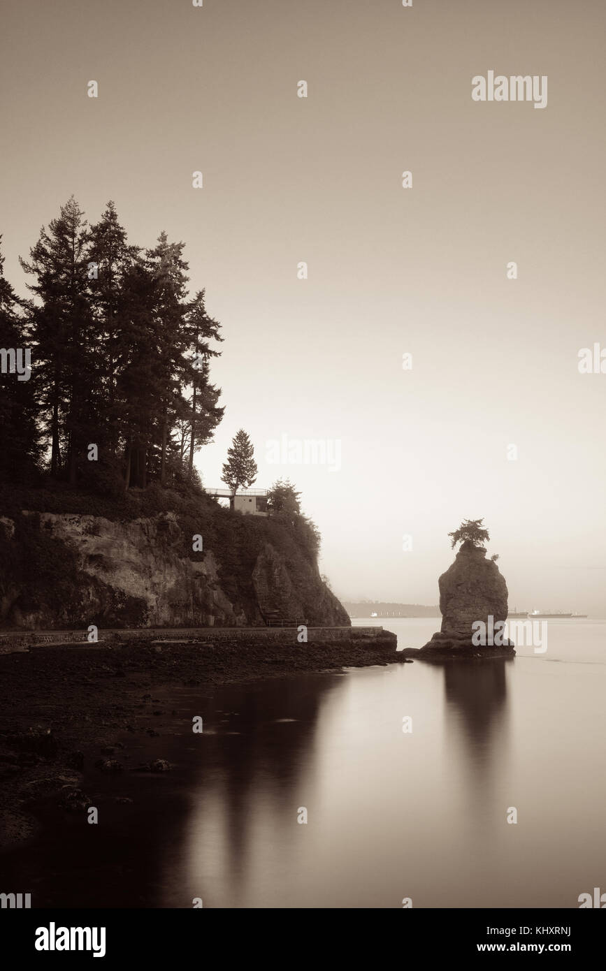 Siwash Rock in park in Vancouver Stock Photo - Alamy