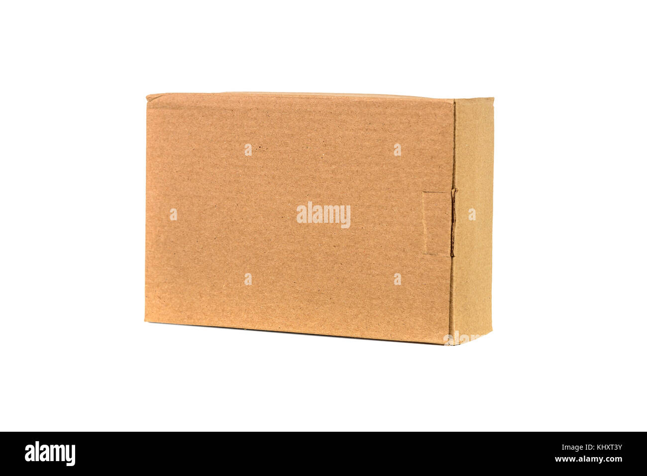 Brown tray or brown paper package or cardboard box, isolated on White ...