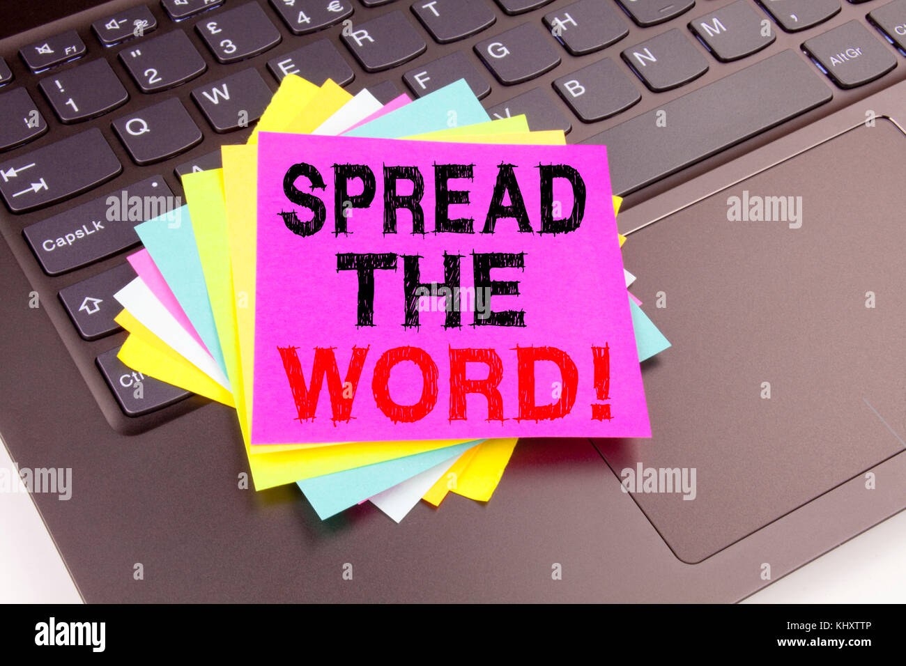 Writing showing Spread The Word made in the office with surroundings ...