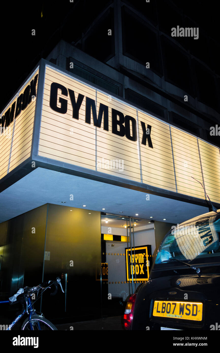 London: Gymbox Covent Garden on St Martins Lane at night Stock Photo ...