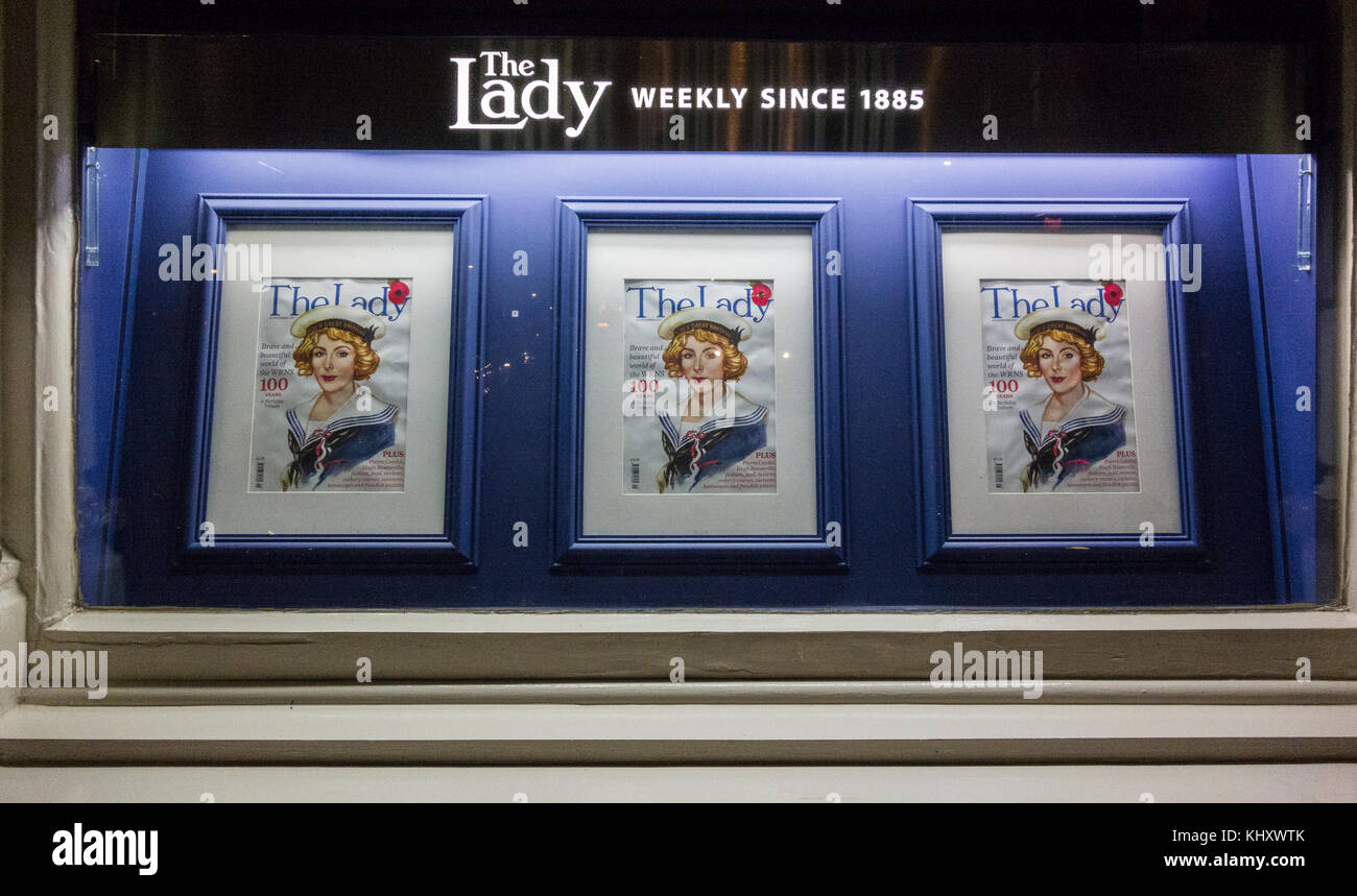 Window display in the offices of The Lady - Britain's longest-running ...