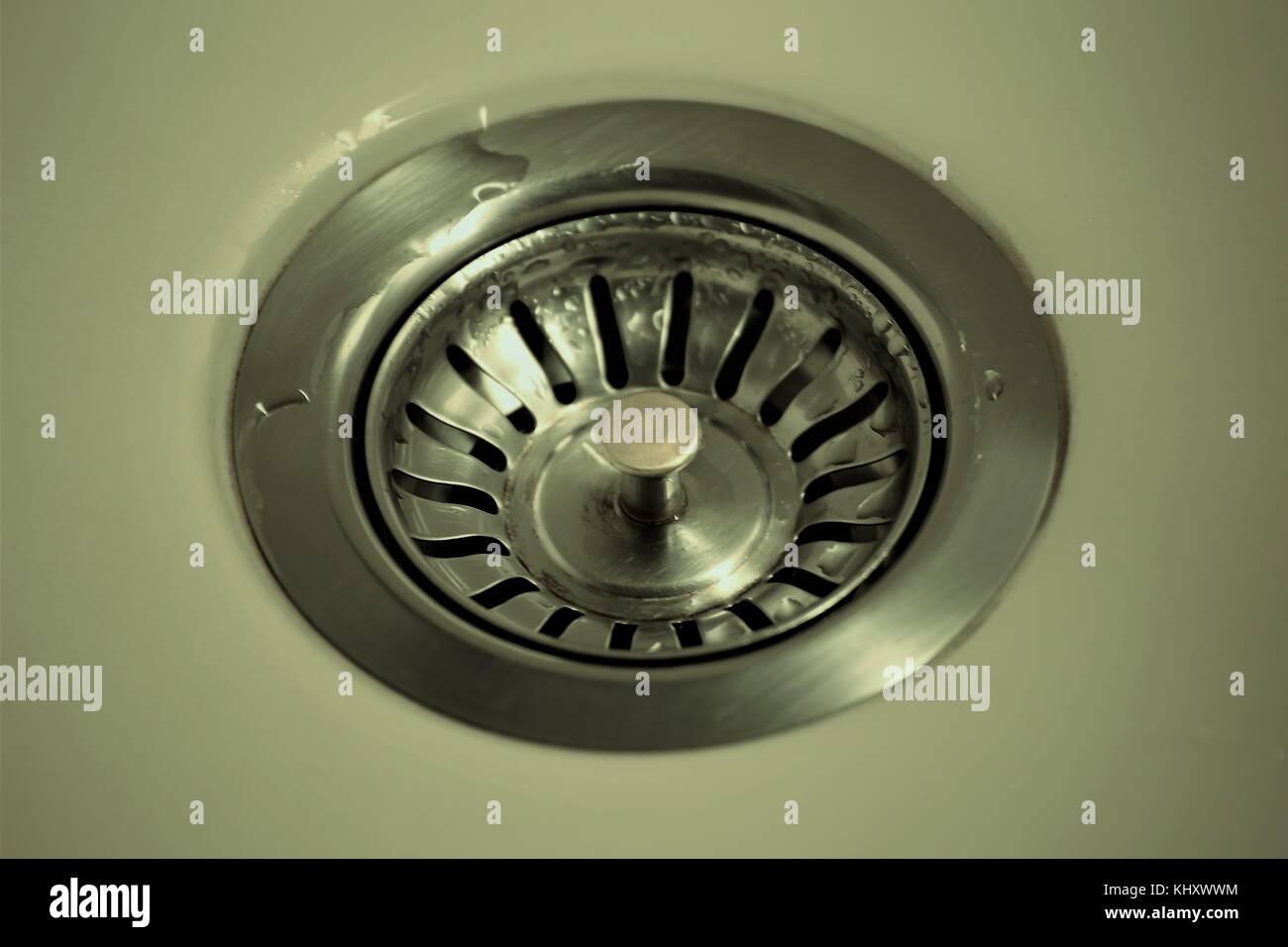An Image of a drain - kitchen Stock Photo - Alamy