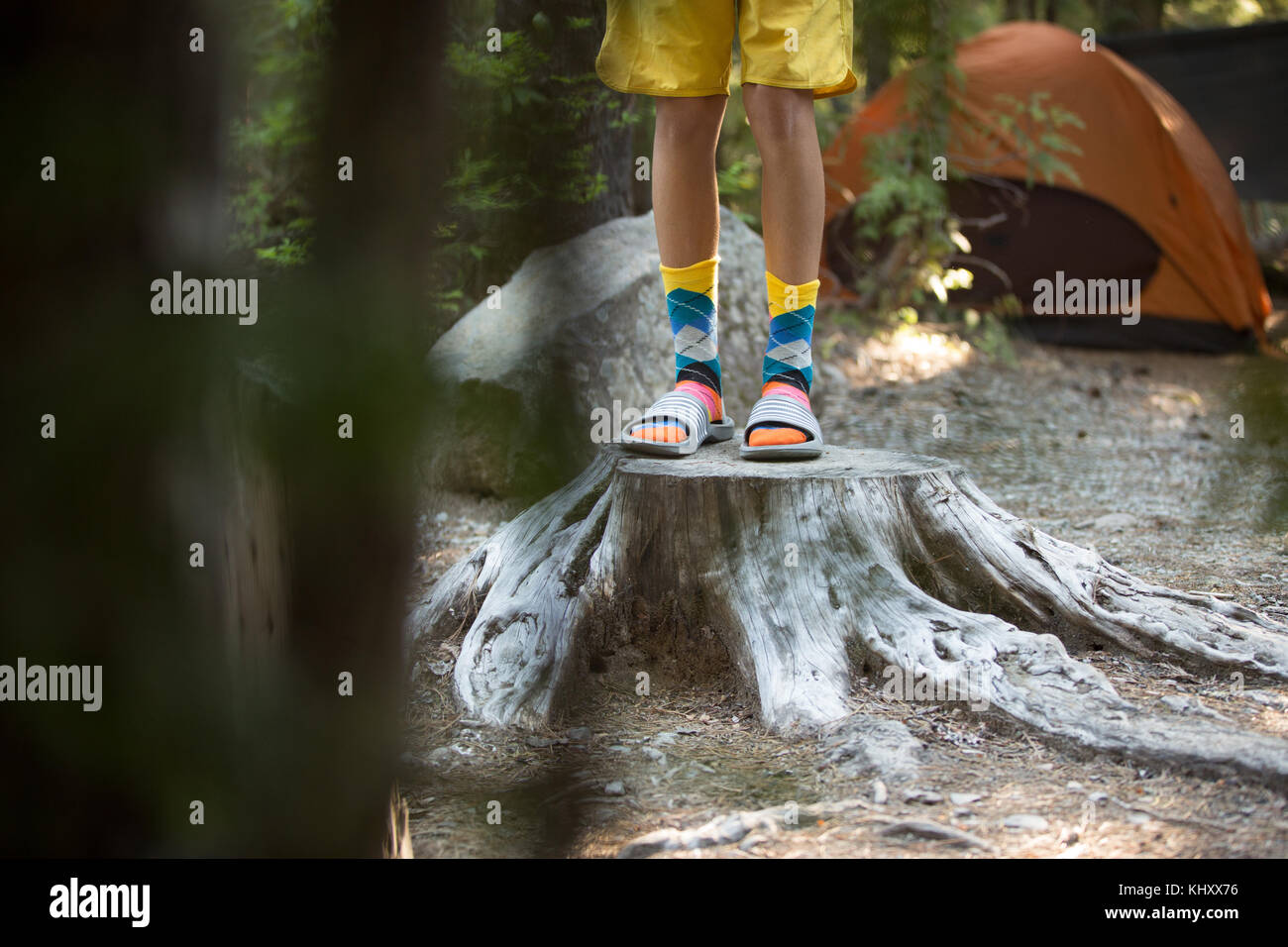 Teenage boy tree hi-res stock photography and images - Alamy