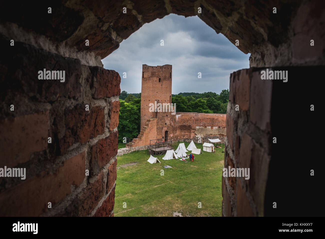 Gothic castle of the Masovian Dukes located in Czersk village, Masovian ...