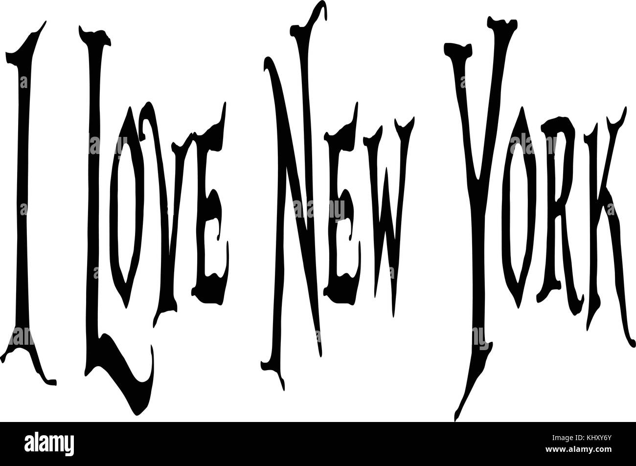 I Love New York Text Sign Isolated On White Background Stock Vector Image And Art Alamy
