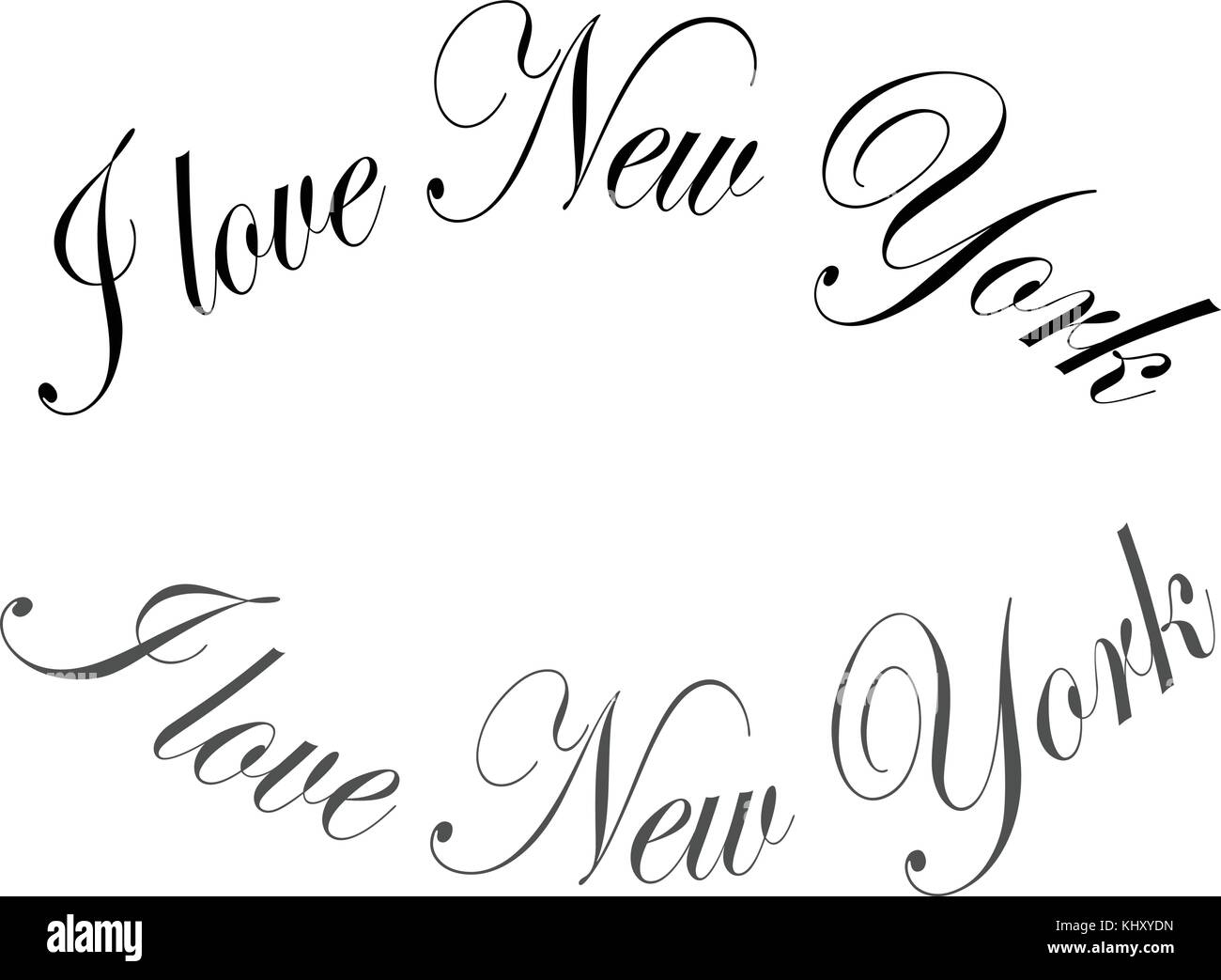I Love New York Text Sign Isolated On White Background Stock Vector Image And Art Alamy